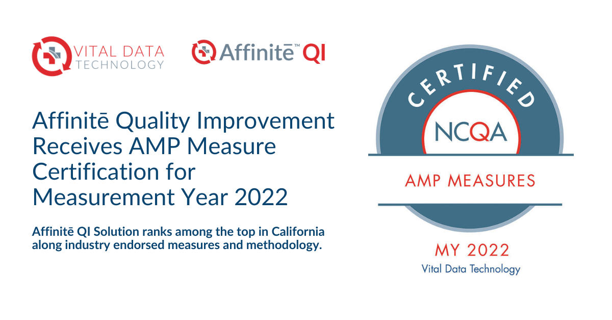Vital Data Technology Earns AMP Measure Certification for Affinitē ...